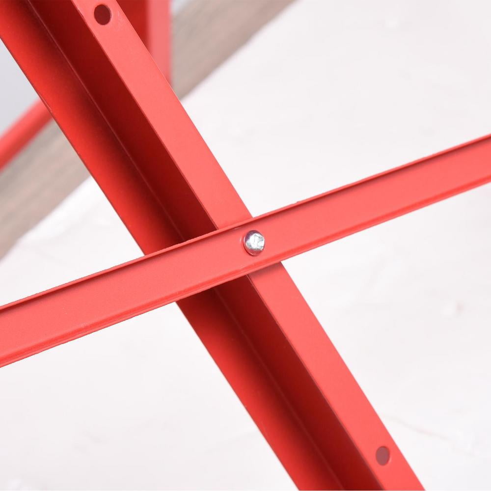 XIANERS Metal Sawhorse Folding Log Cutting Sawbuck Portable Sawhorse ...