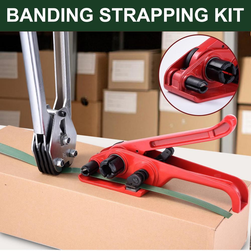 XIANERS Packaging Strapping Tool 2000Ft Length Manual Banding Tools Gloves Included Labor-Saving ...