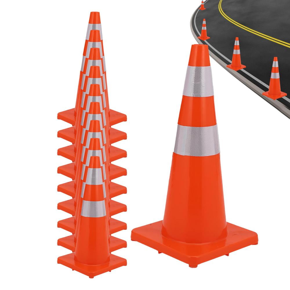 XIANERS Red Traffic Cones 10pcs Construction Traffic Sign Reflective ...