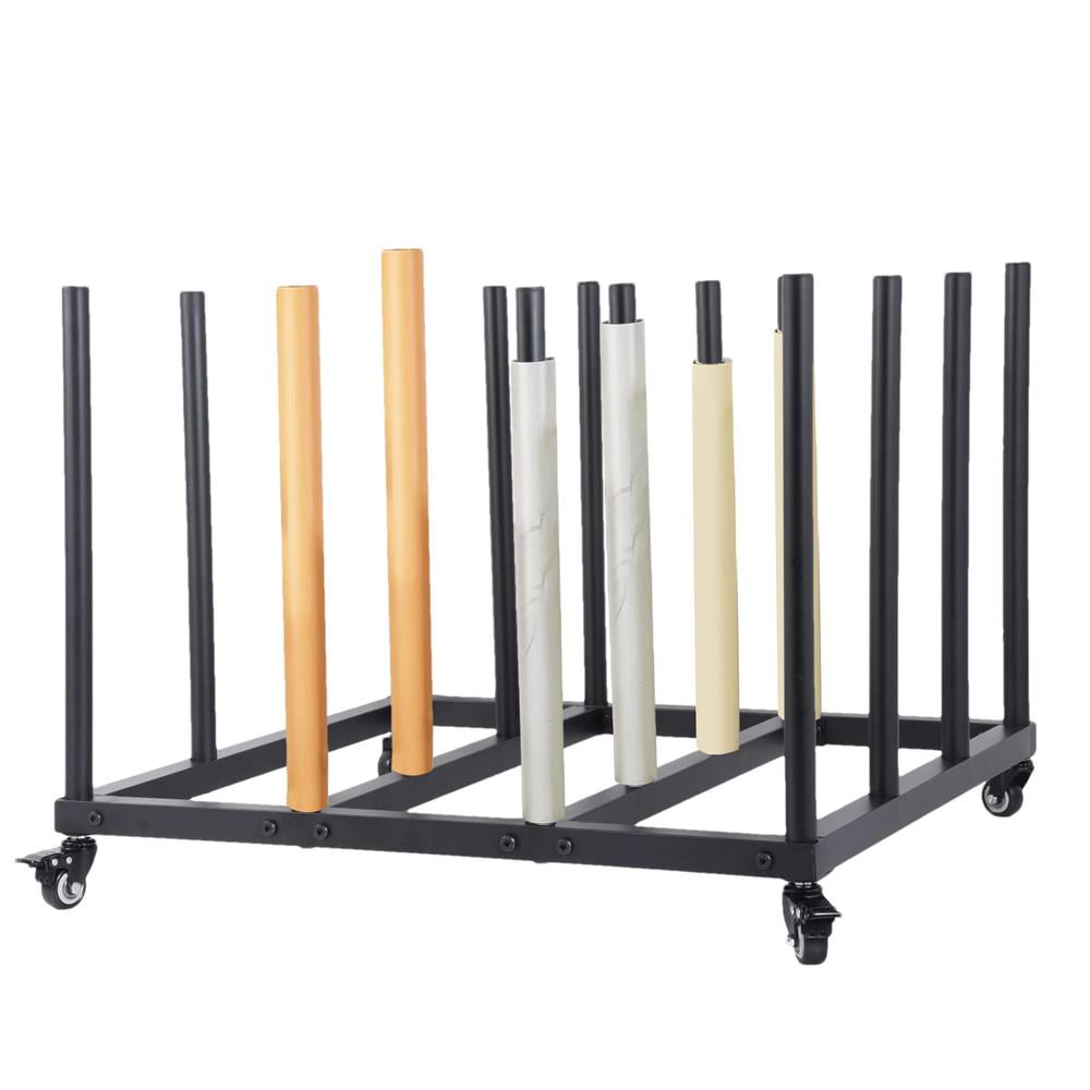 XIANERS Roll Storage Cart Floor Rolling Mobile Cart with 16 Roll ...