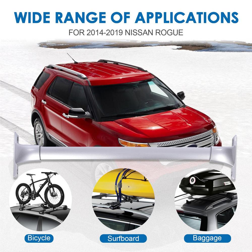 XIANERS Roof Rack for Car Aluminum Cargo Carrier Rack Car Roof Rail ...