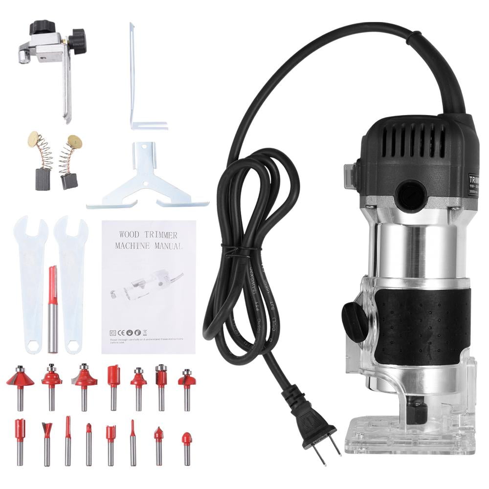 XIANERS Router Tool Wood Router Collets Hand Trimmer 800W 110V Compact ...