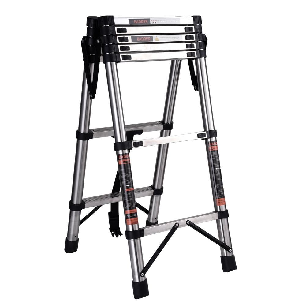 XIANERS Telescoping Ladder 8.6ft Telescoping a Frame Ladder 330lb ...