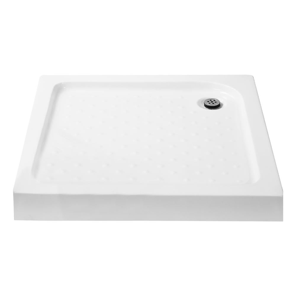 XIANERS Threshold Shower Base Square Corner Shower Pan Waterproof ...