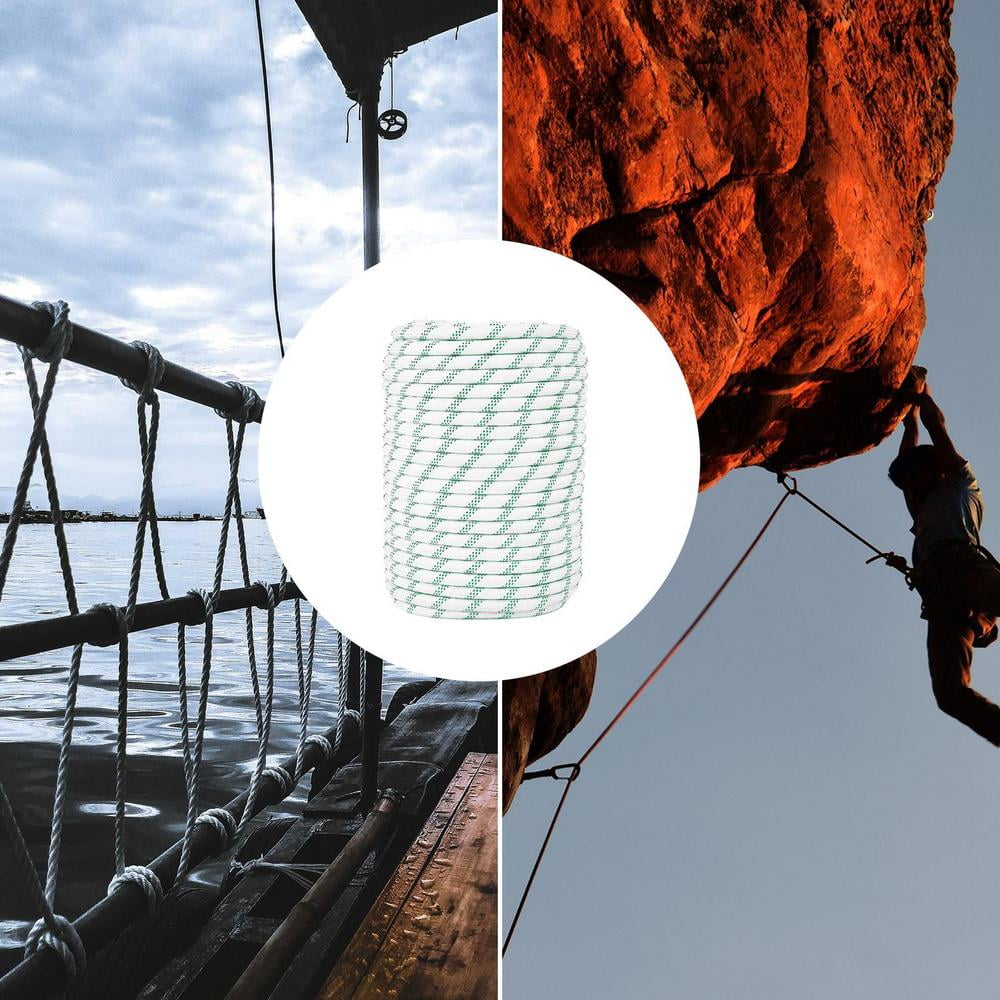 XIANERS Tree Climbing Rope 197 FT Double Braided High Strength Bull ...