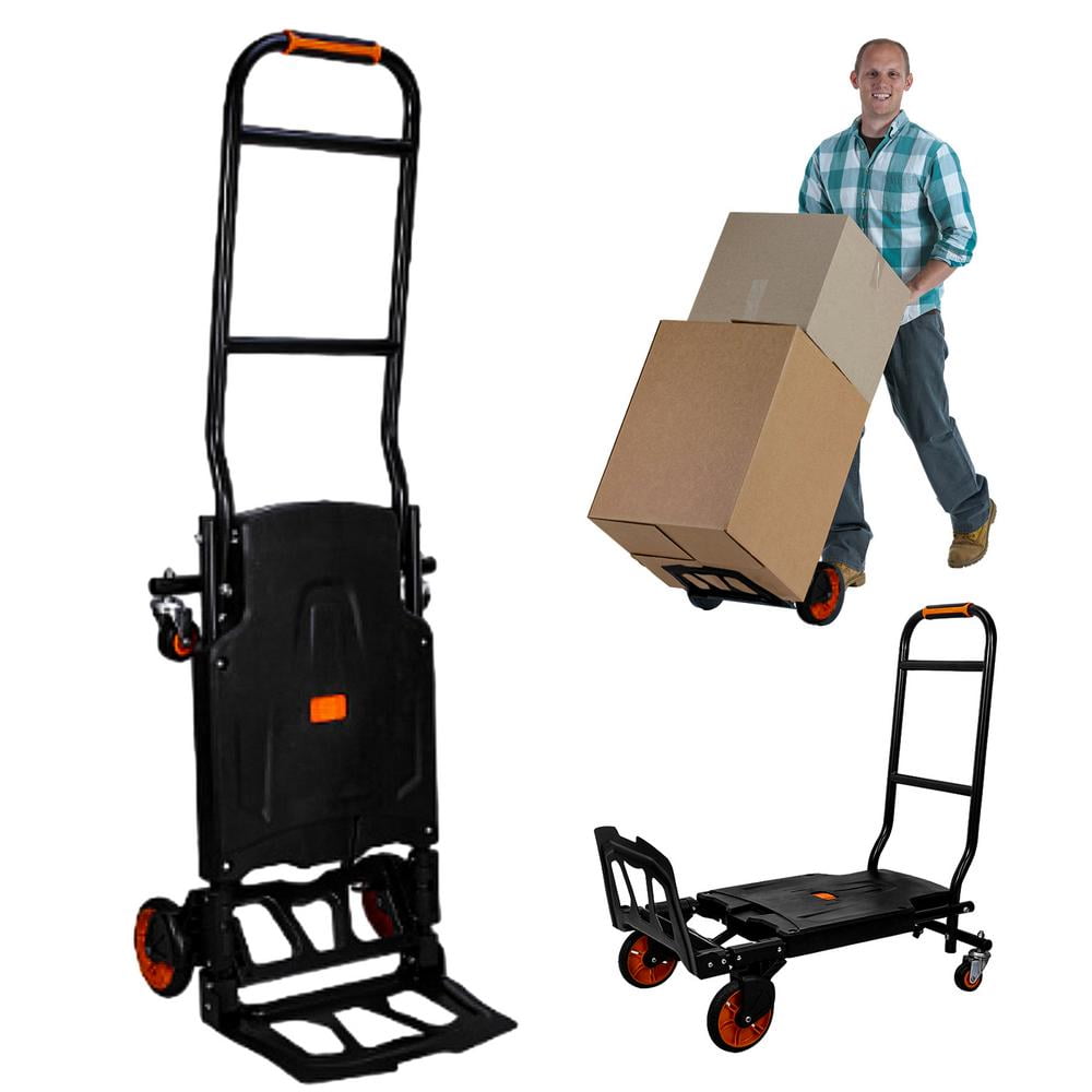 XIANERS Truck 2-in-1 Trolley With 4 Wheels Utility Luggage Cart Folding ...