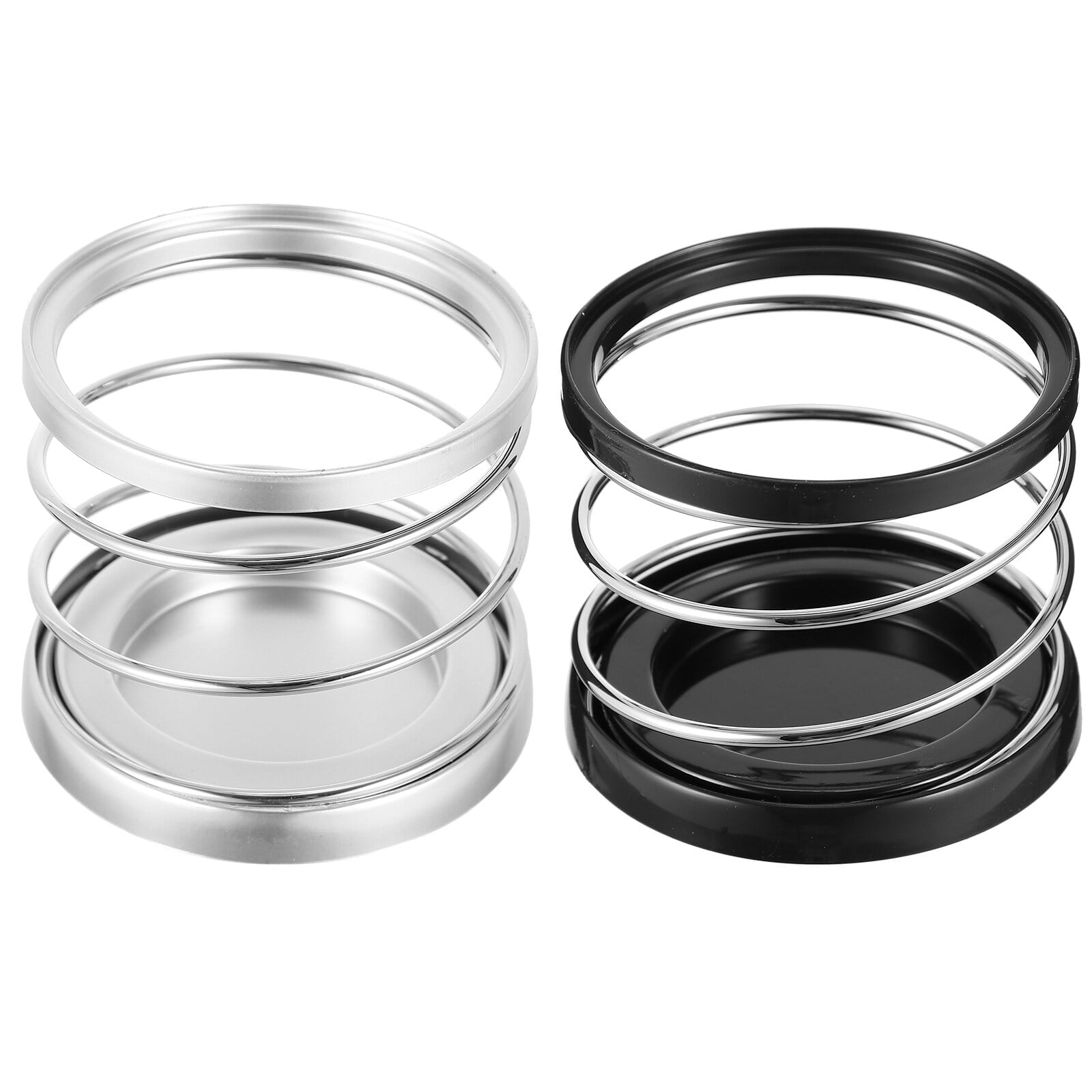 XIANGYANG 2Pcs Car Mounted Cup Holder Assorted Color Silver Black 8.5X3 ...