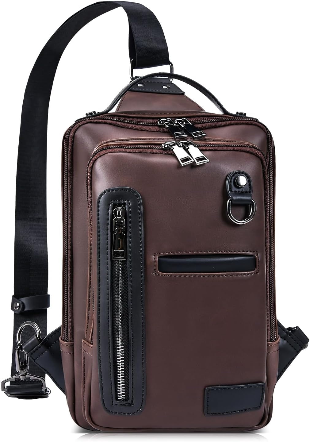 XIANGYANG Leather Messenger Sling Crossbody Shoulder Bag For Men Travel ...