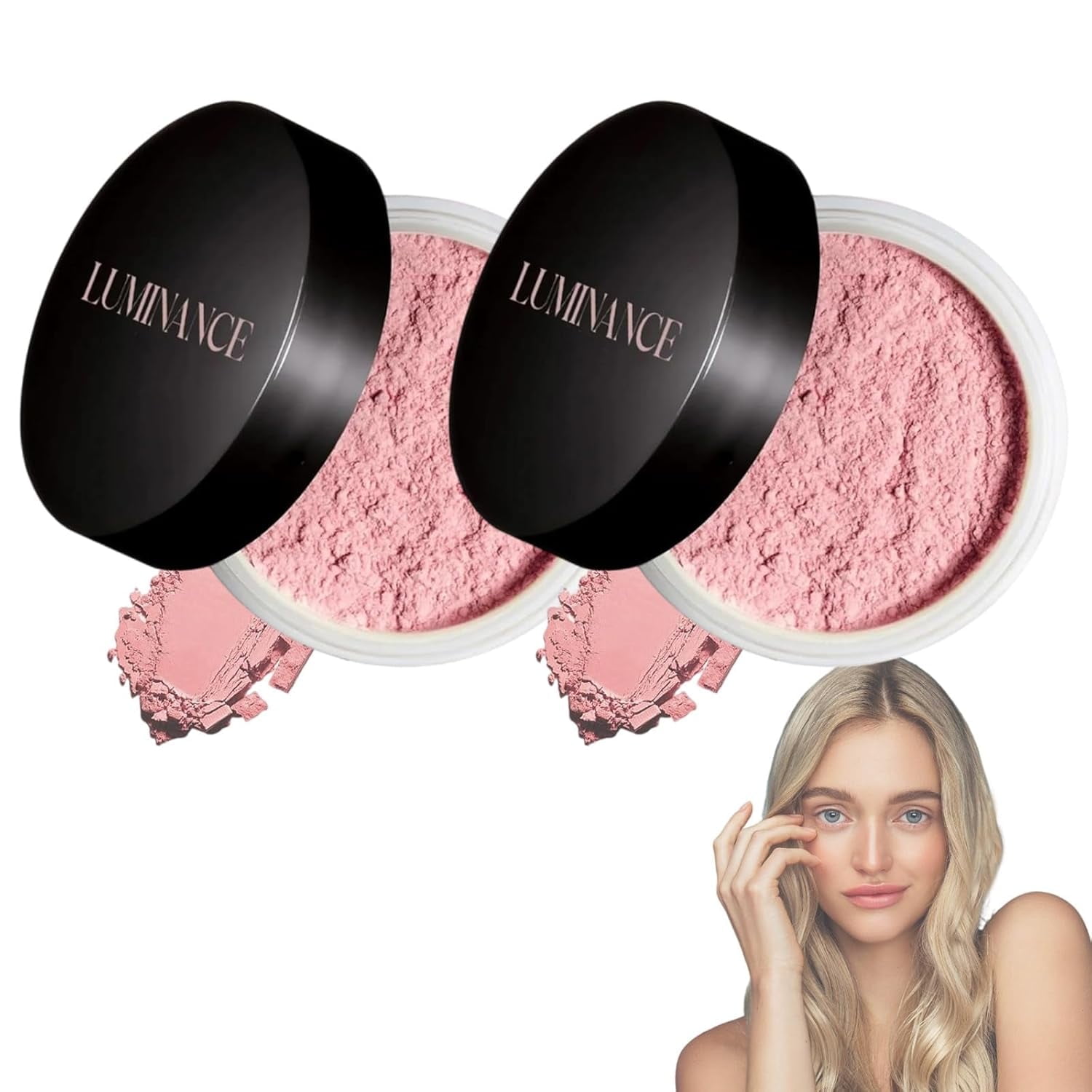 XIANGYANG Luminance Pink Powder,Ultra Pink Setting Powder,Long-Lasting ...