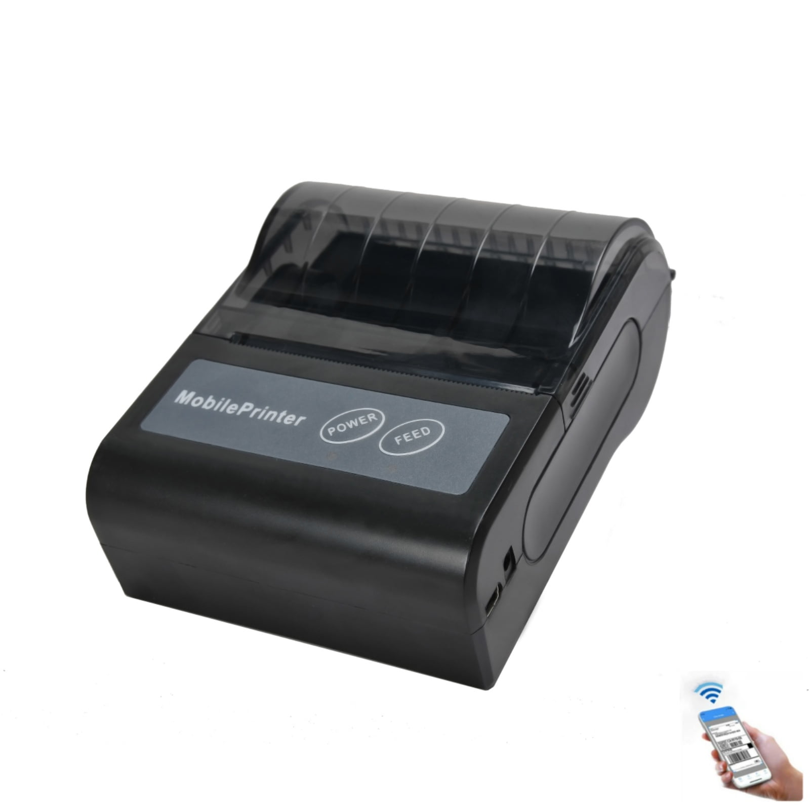XIANJINO 80MM Portable Mini Bluetooth Thermal Receipt Printer Compatible with iOS Android ...