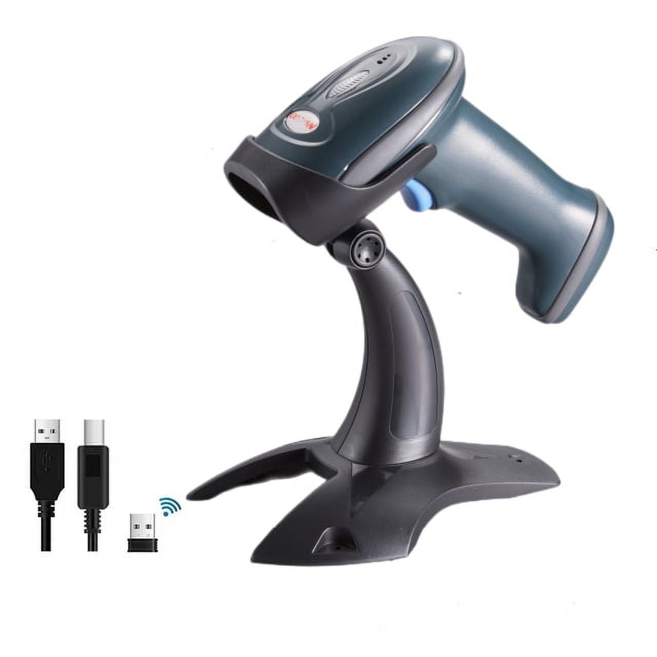 XIANJINO Fully Upgraded Wireless 2D QR Barcode Scanner with Stand, 3 in ...