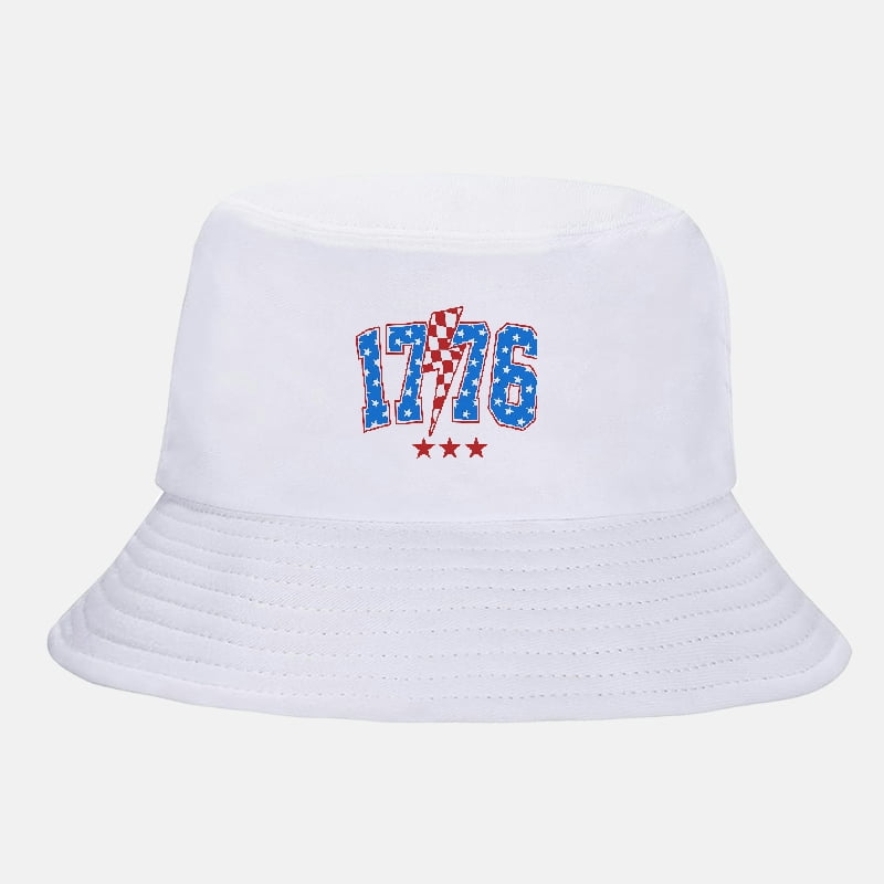 XIANQI 100% Cotton Bucket Hat for Men and Women - Independence Day 1776 ...