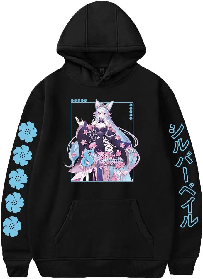 XIANQI Vtuber Silvervale Cosplay Print Hoodies Winter Men/Women Hooded ...