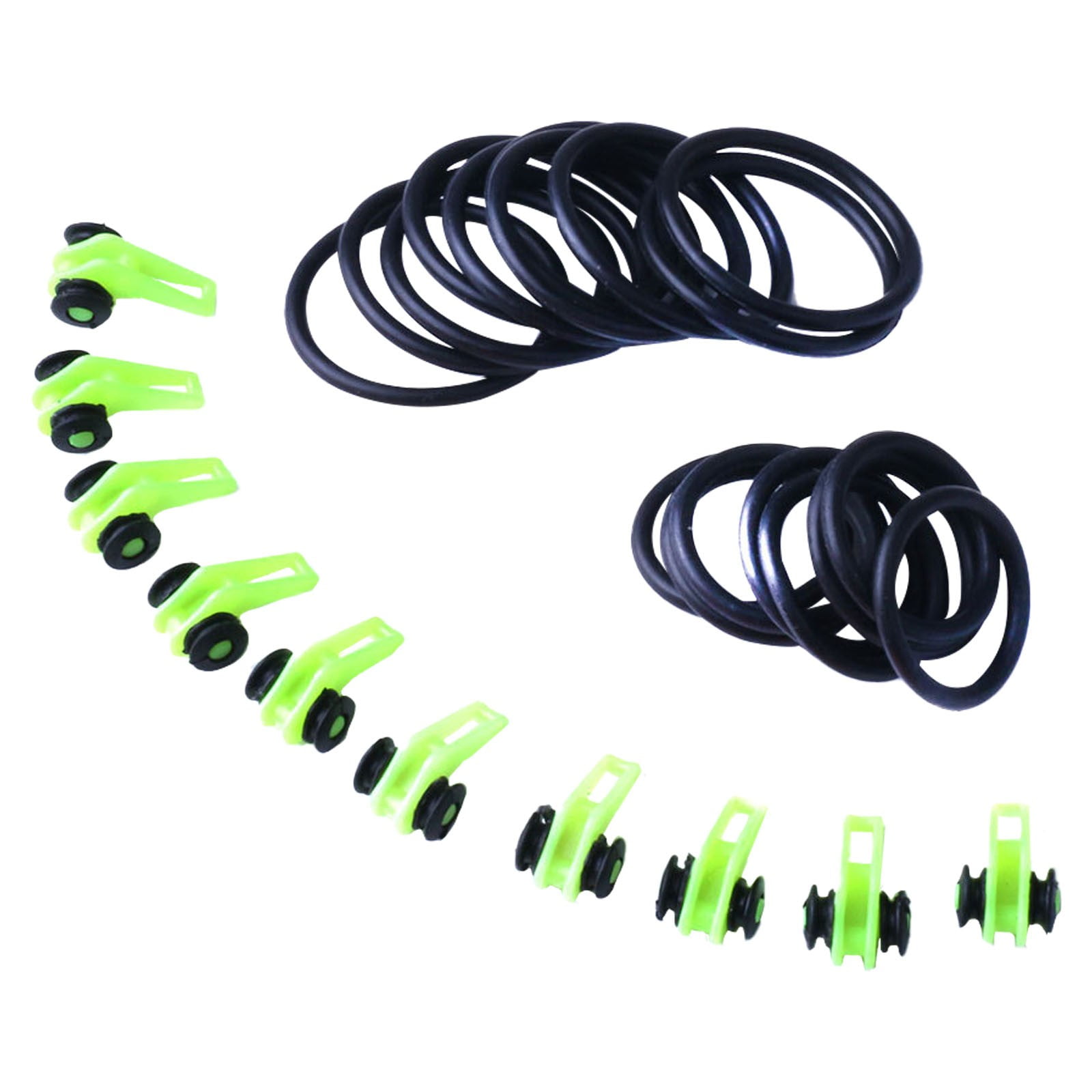 XIANXIAN 10Pcs Fishing Rod Hook Keeper with Elastic Rubber Rings ...
