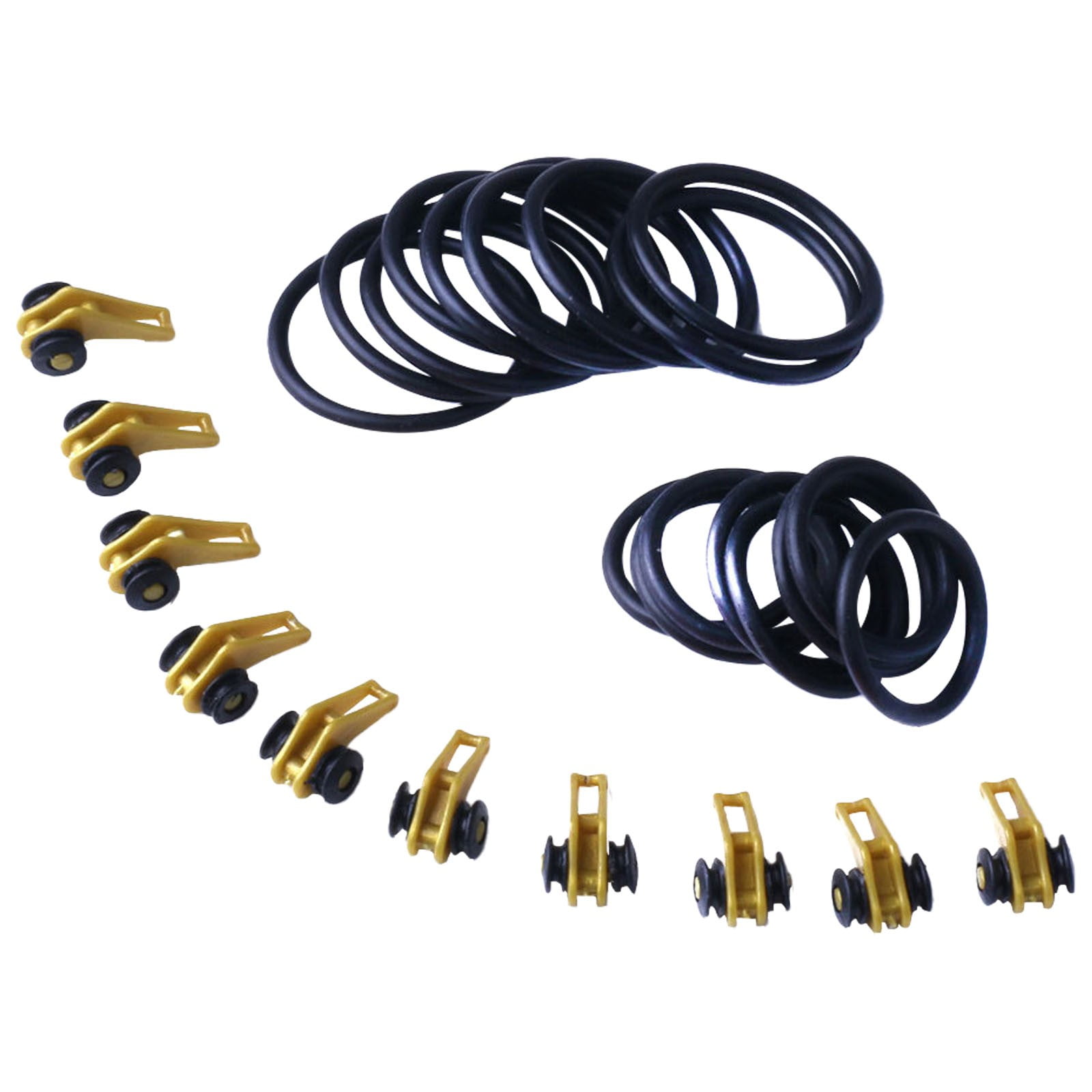 XIANXIAN 10Pcs Fishing Rod Hook Keeper with Elastic Rubber Rings ...