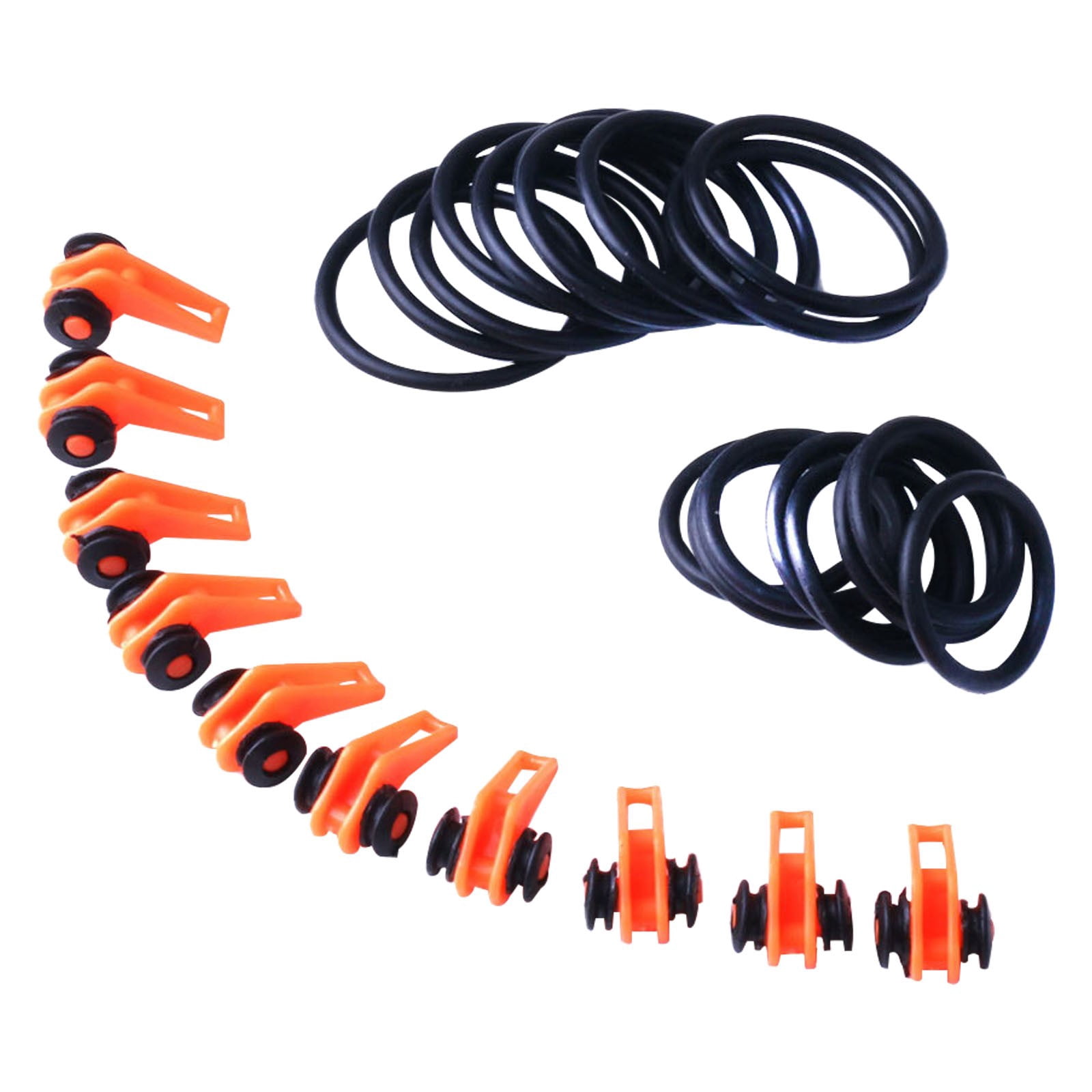 XIANXIAN 10Pcs Fishing Rod Hook Keeper with Elastic Rubber Rings ...