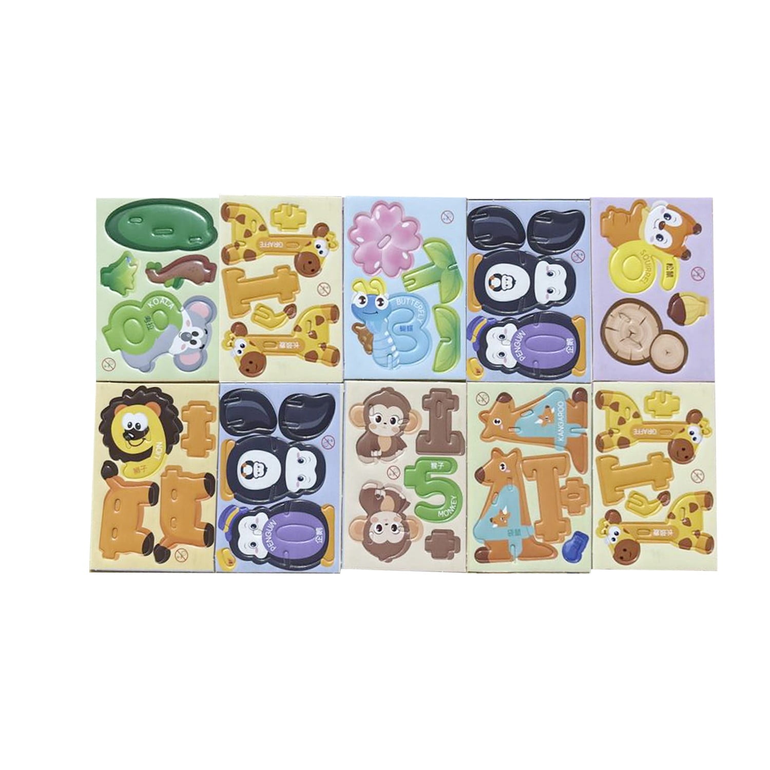 XIANXIAN 120PCS Educational 3D Cartoon Puzzle 2024 New 3D Puzzles for ...