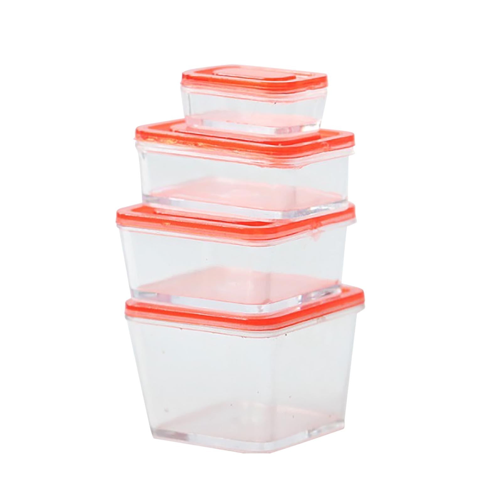 XIANXIAN 12pcs 1:12 Mini Plastic Storage Containers with Lids Miniature ...