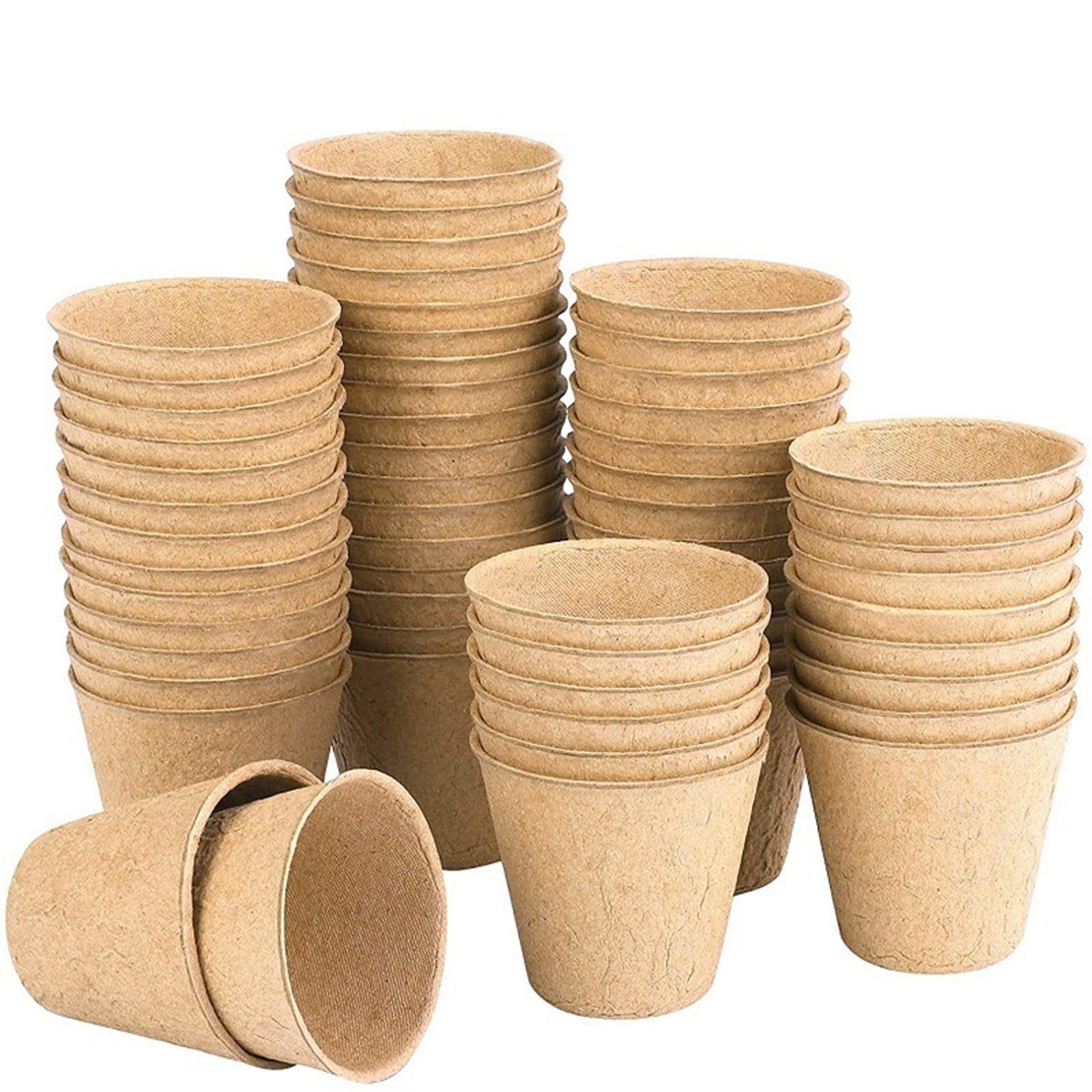 XIANXIAN 50PCS Biodegradable Pulp Seed Starter Pots - Eco-Friendly ...