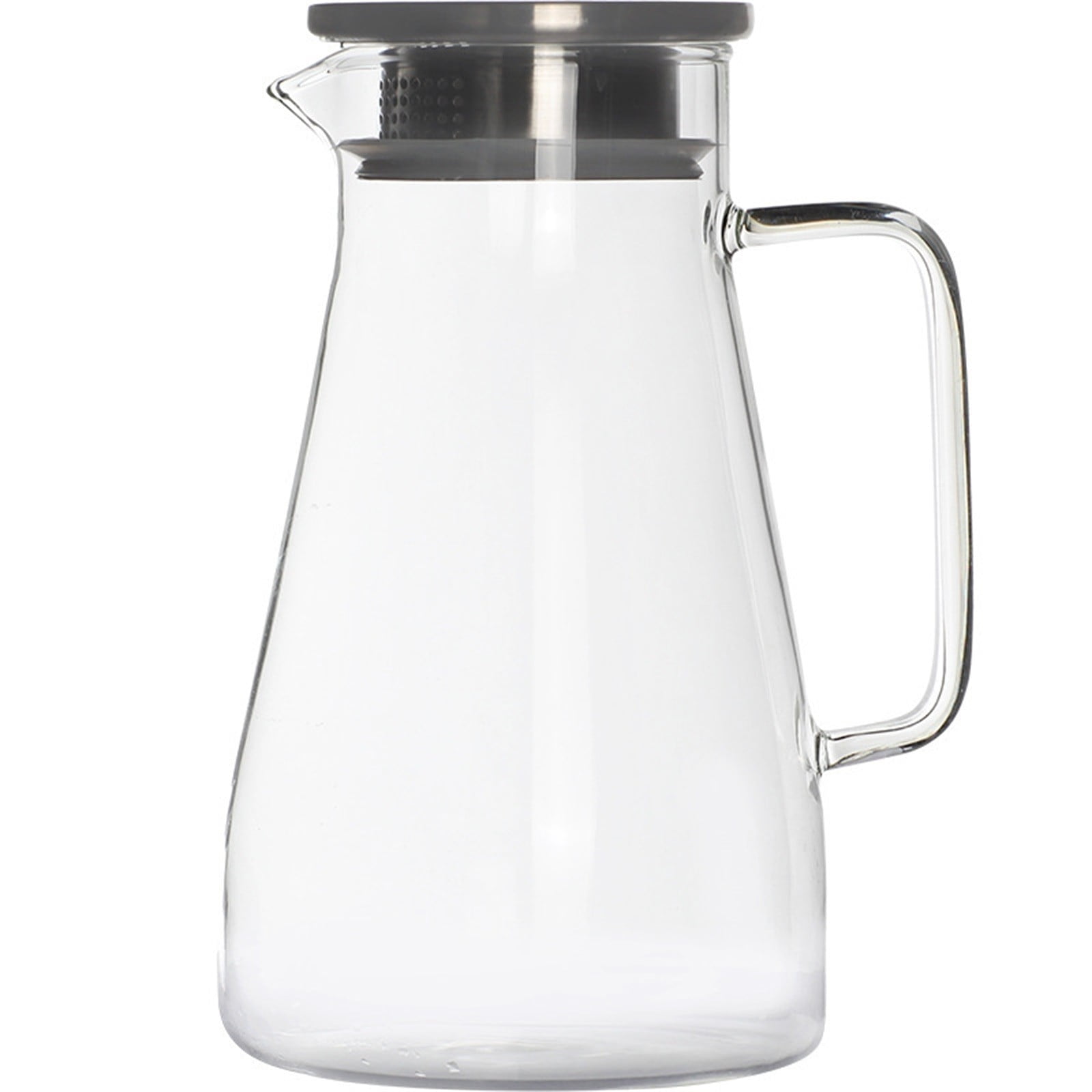 XIANXIAN 52oz Square Glass Pitcher with Lid and Spout, Water Pitchers ...