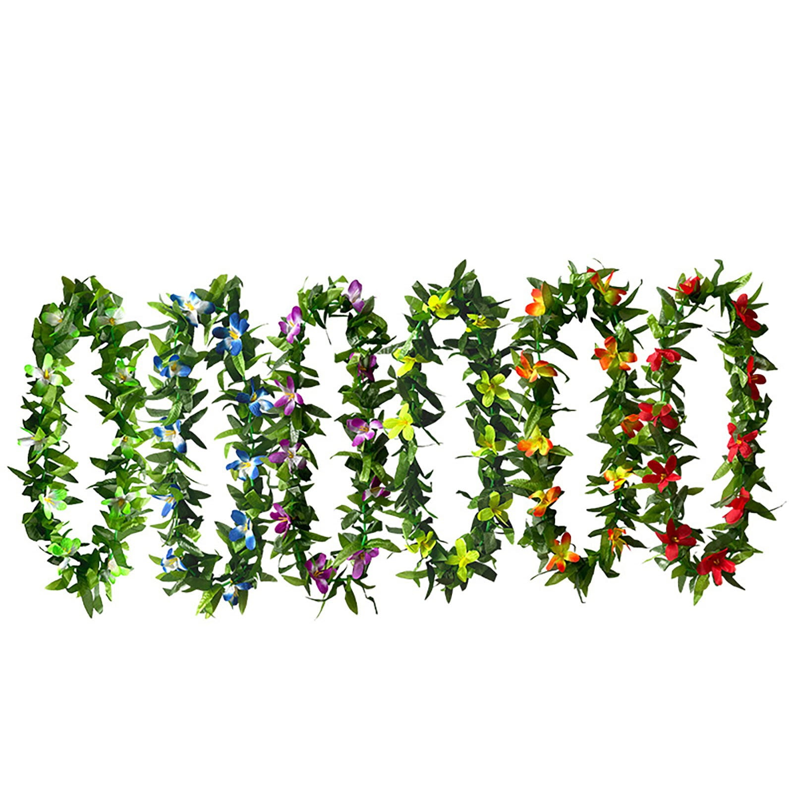 XIANXIAN 6Pcs Tropical Flower Leis Necklaces Set for Luau Beach Parties ...