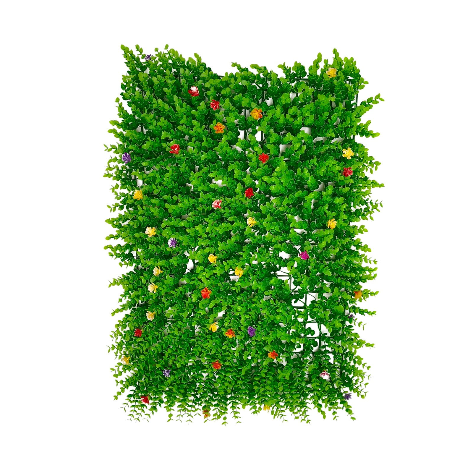 XIANXIAN Artificial Boxwood Hedges Panels with Mini Color Flower, 2PCS ...
