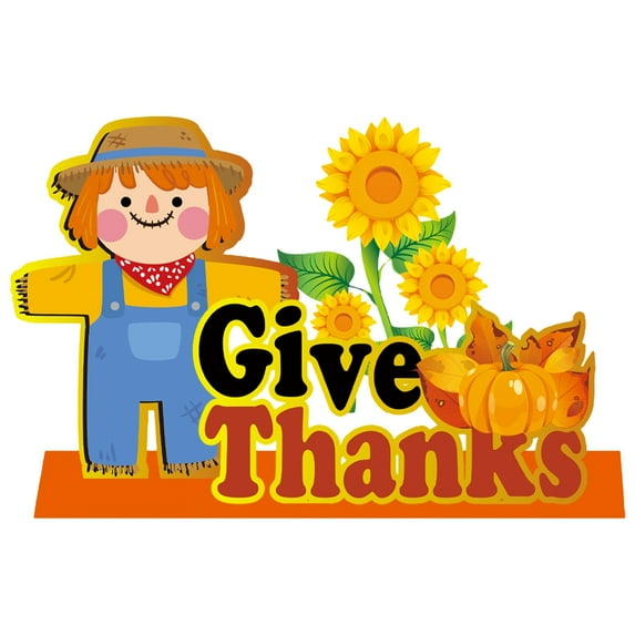 XIANXIAN Harmony Wooden Table Decor Autumn Thanksgiving Centerpiece for ...