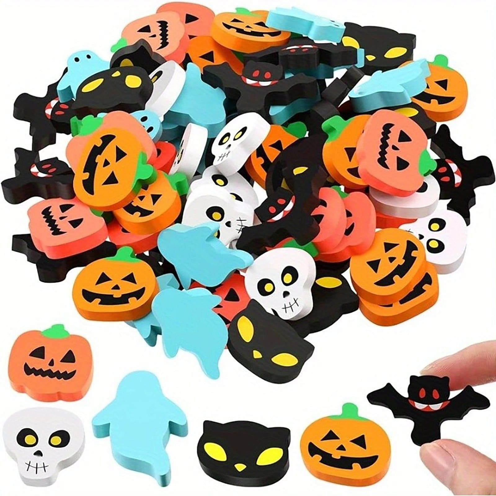 XIANXIAN Mini Pumpkin Bat Erasers 30pcs Seasonal Novelty Theme ...
