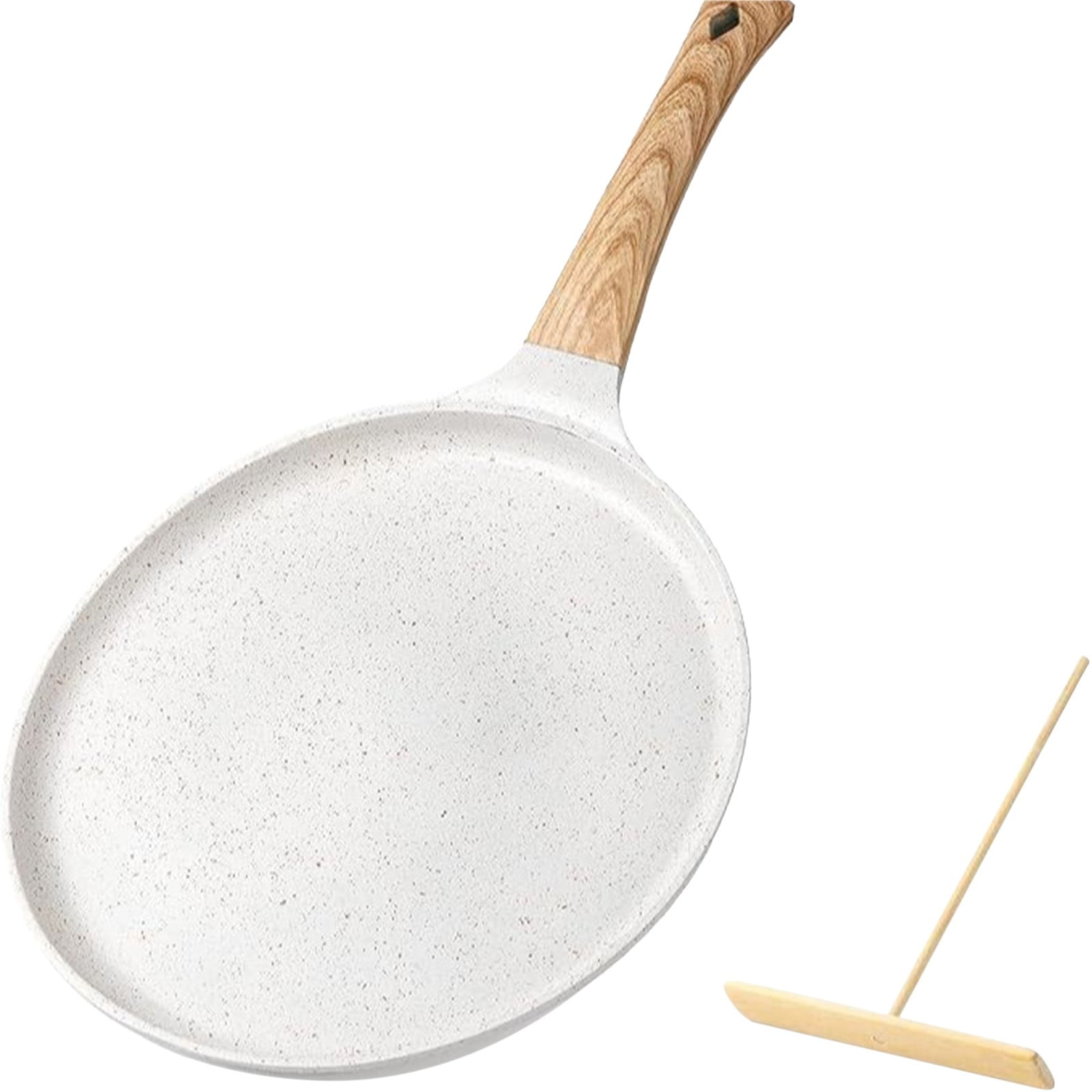 XIANXIAN Nonstick Crepe Pan with Spreader, Natural Ceramic Coating Pan ...