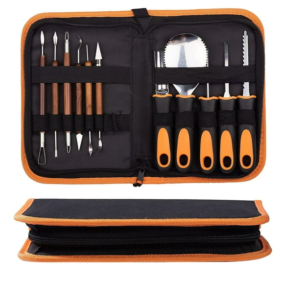 ACDANC Pumpkin Carving Kit Tools,12PCS Professional Heavy Duty Carving ...