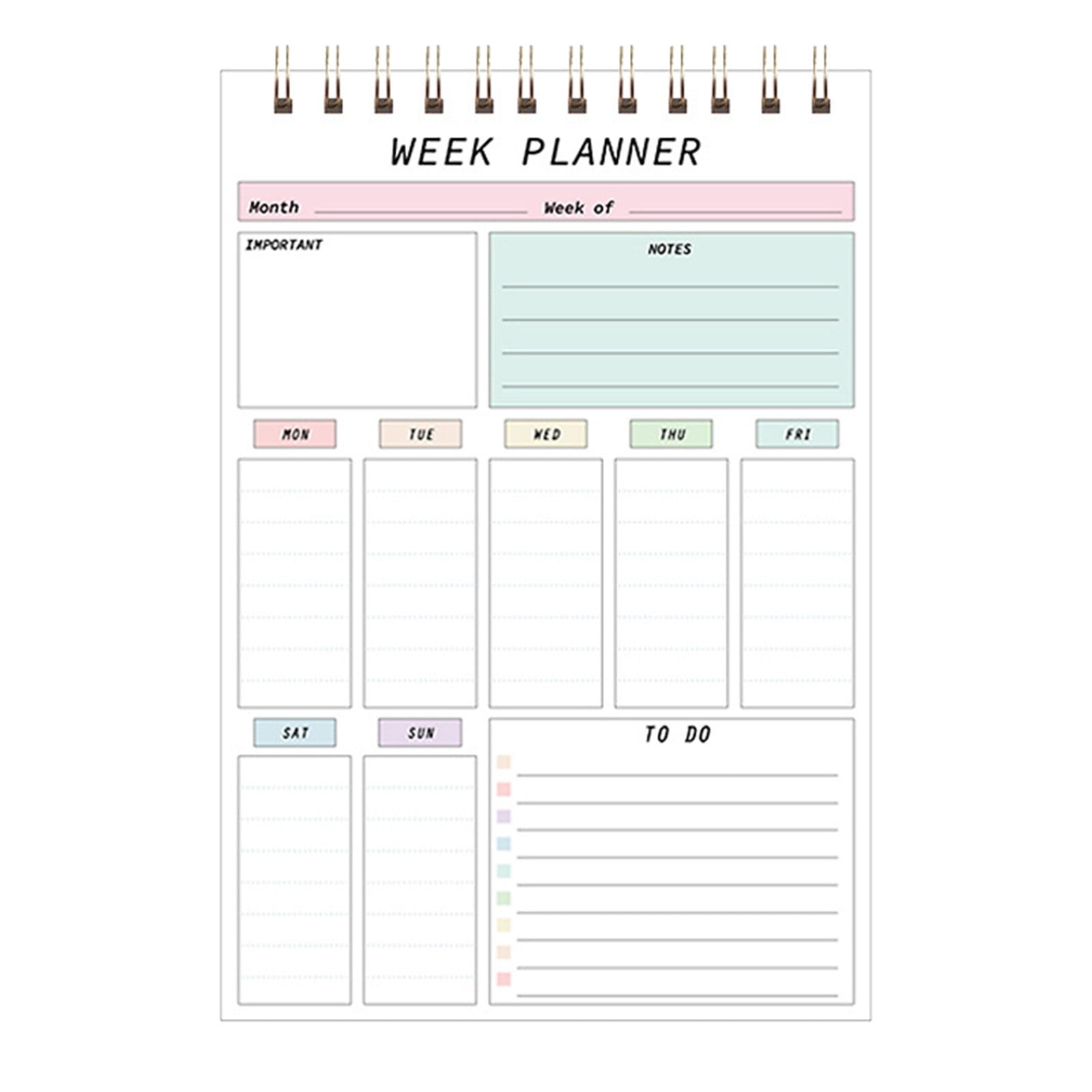 XIANXIAN Undated Priority Task Desk Notepad - Weekly Goal Tracker Professional Office Home ...