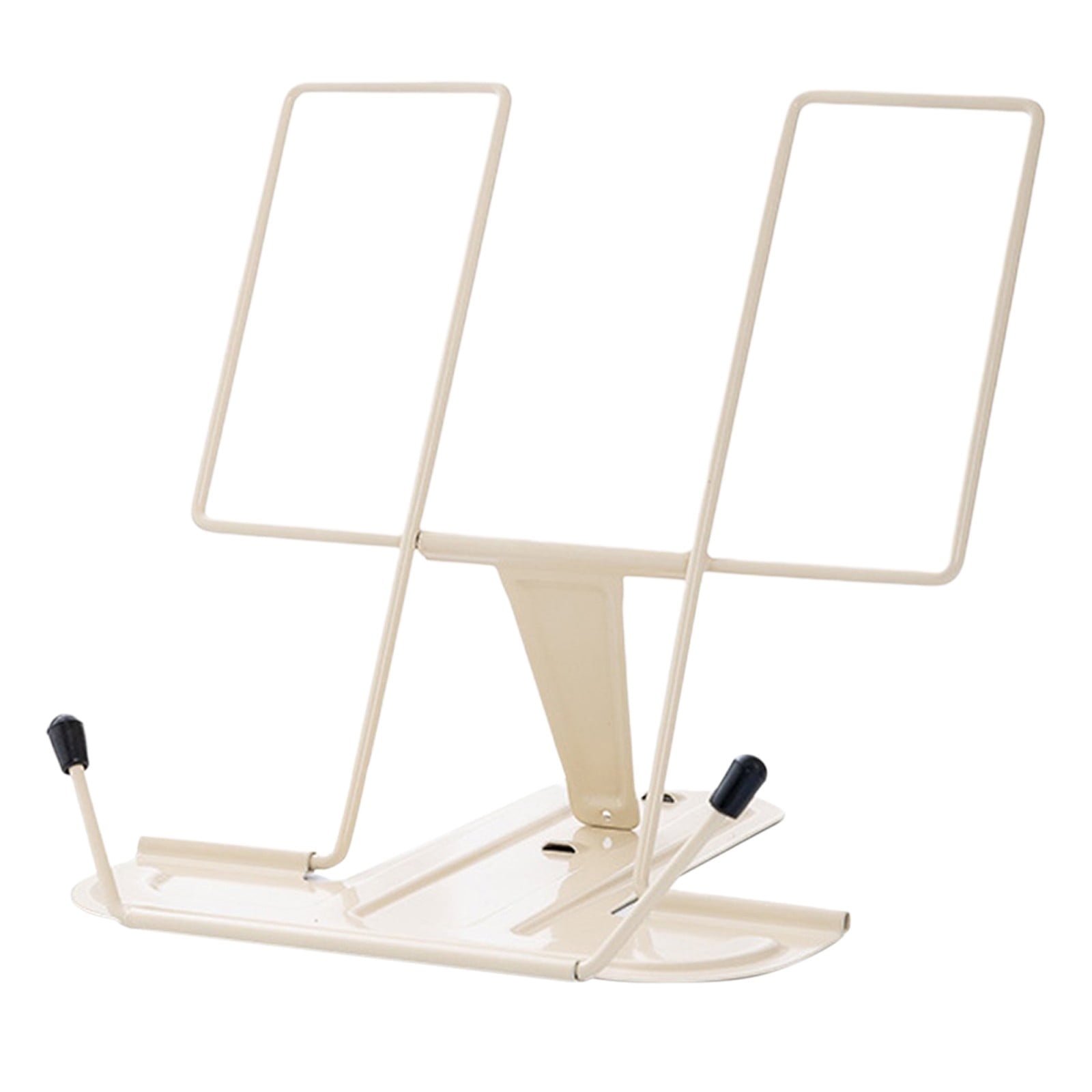 XIANXIAN Wrought Iron Bookshelf Beige Reading Bookshelf Standing Stand ...