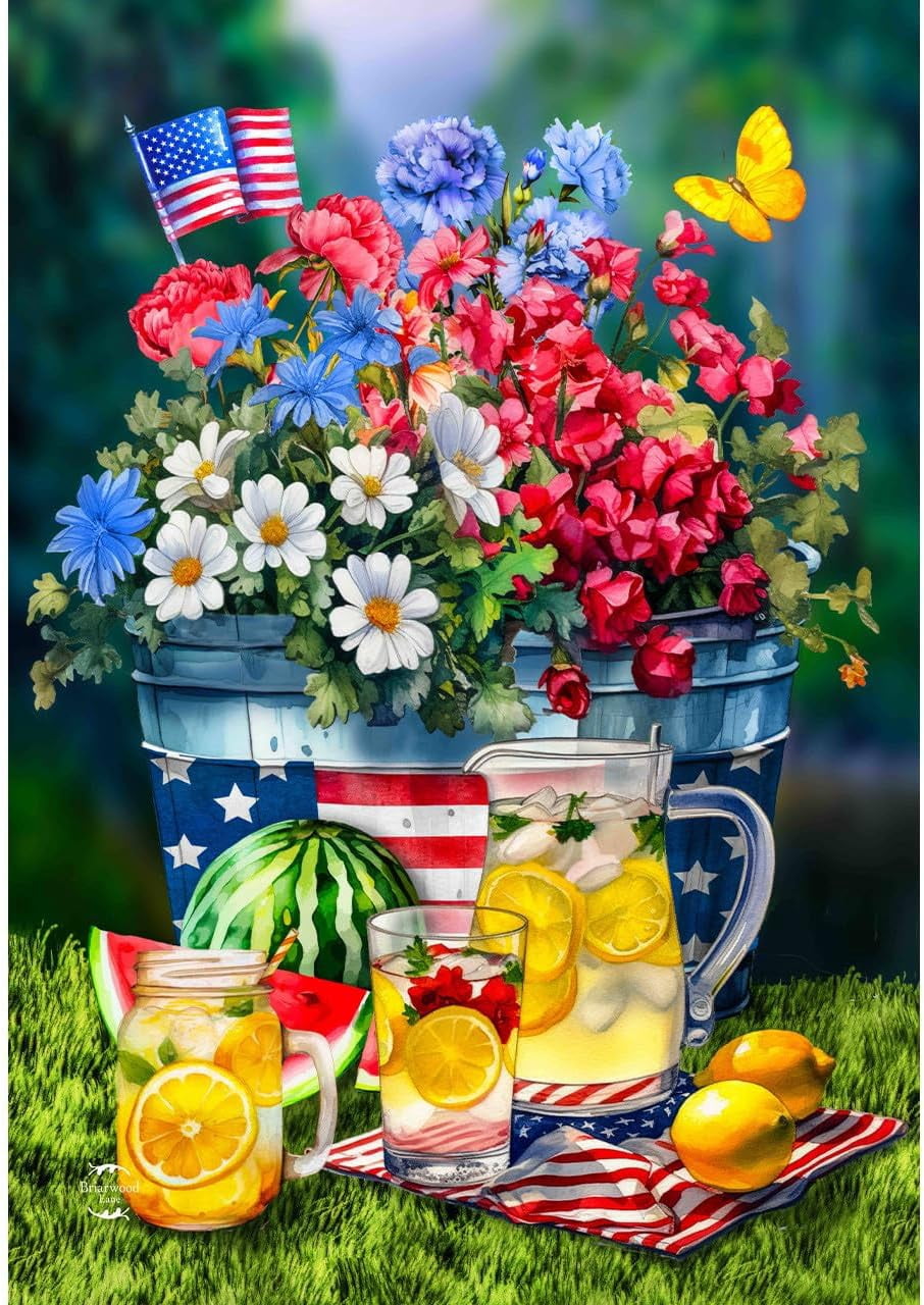 XIAOBIN American Flower Field House Flag - Walmart.com