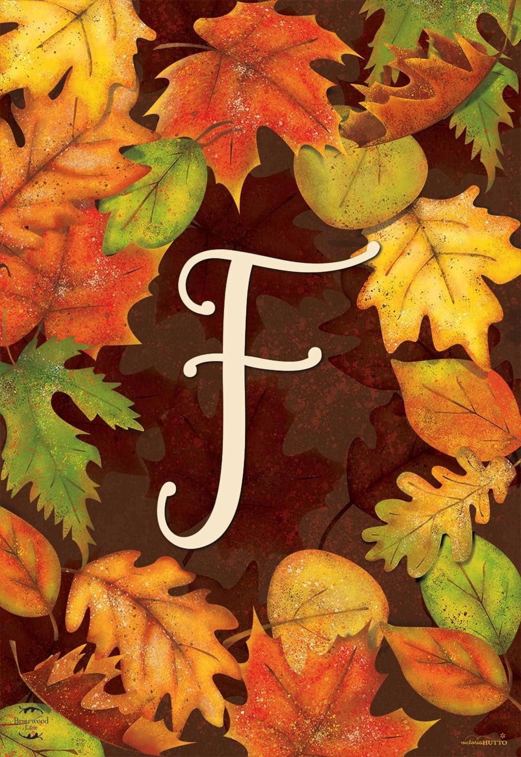 XIAOBIN Fall Leaves Monogram Letter H Garden Flag - Walmart.com
