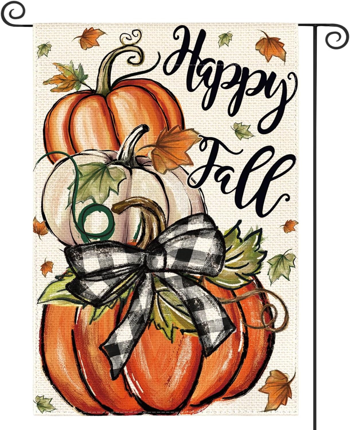 XIAOBIN Happy Fall House Flag Double Sided Outside, Pumpkin Autumn ...