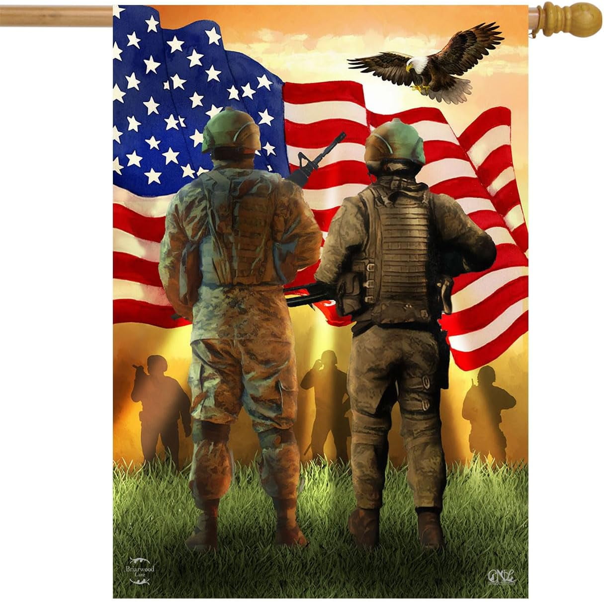 XIAOBIN Saluting Soldier House Flag - Walmart.com