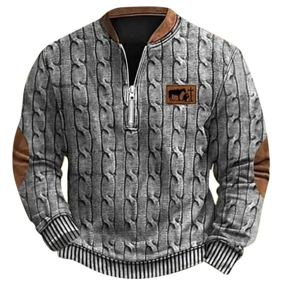 XIAOCHA Autumn Winter Men's Fashion Casual Large Size Knitted Sweater ...