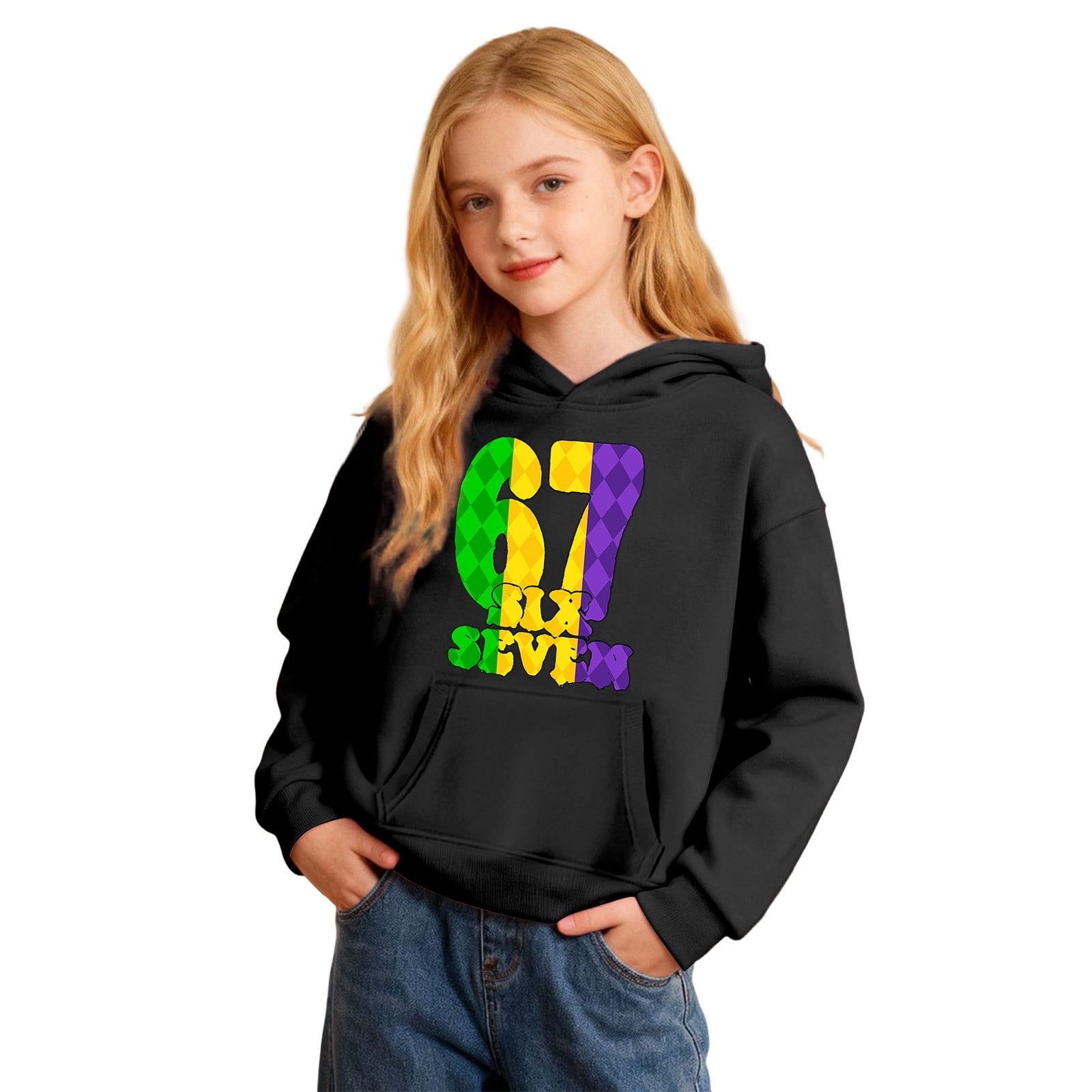 XIAOCHA Boys' Number Print Hoodie Relaxed Fit Long Sleeve Hooded Top ...