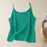 XIAOCHA Lightweight Crew Neck Camisole for Women Spaghetti-Strap ...