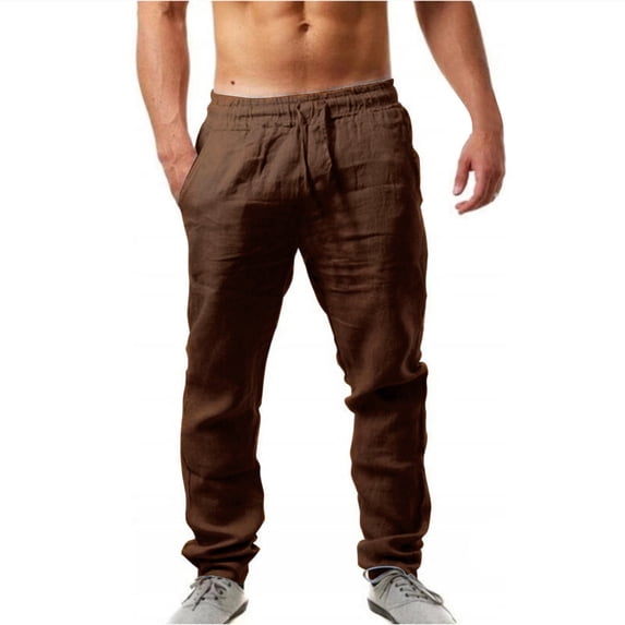 XIAOCHA Men's Elastic Drawstring Pants Casual Comfortable Loose ...
