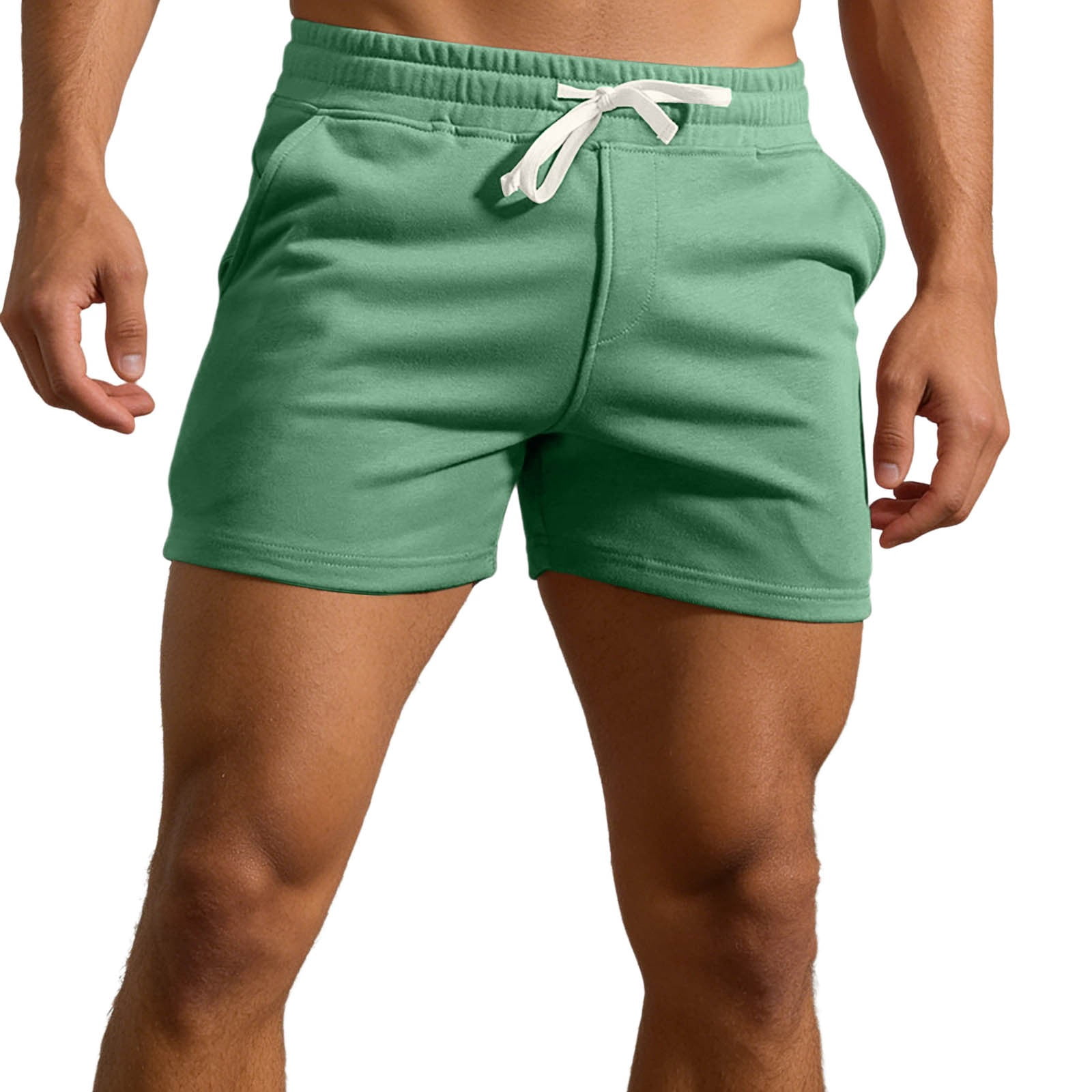 XIAOCHA Slim-Fit Athletic Shorts for Men Elastic-Waist Gym Workout ...