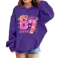 XIAOCHA Women Hoodie Birthday Loose Long Sleeve Hooded Spring Pullover ...