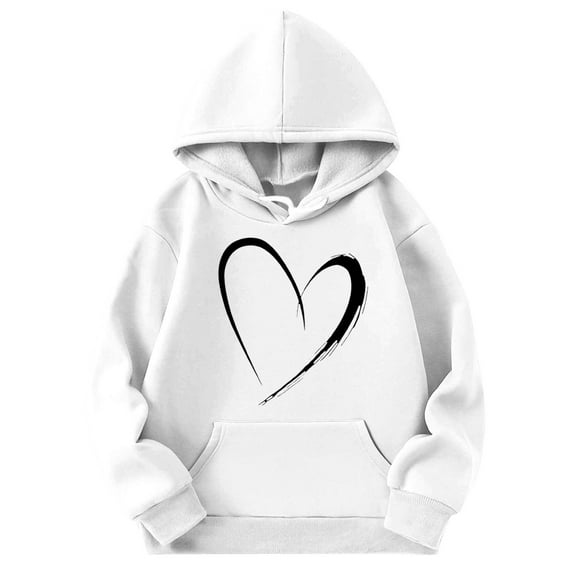 XIAOCHA Women Hoodie Regular Fit Spring Autumn Hoodies Brushstroke ...