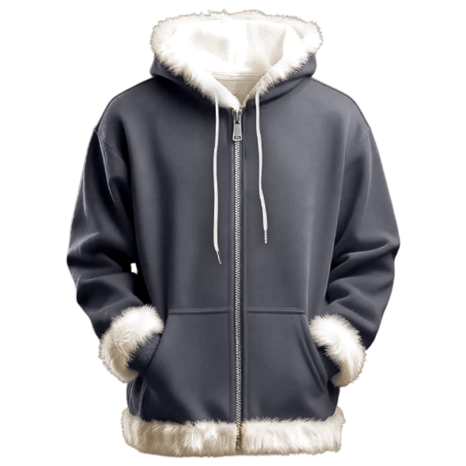 XIAOCHA Women's Full-Zip Hoodie Warm Sherpa-Trimmed Hoodies Cozy Winter ...