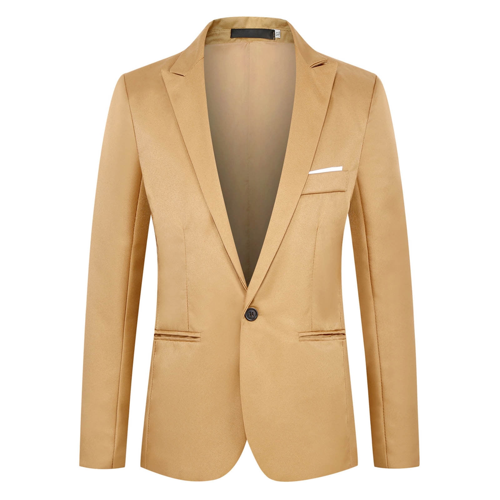 XIAOFFENN Light Jackets For Men, Men's Prom Sports Coat Slim Fit Single ...