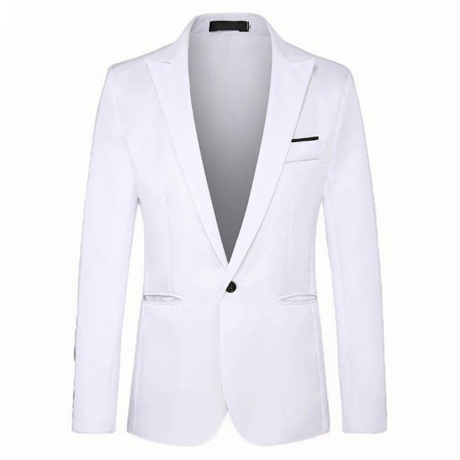 XIAOFFENN Light Jackets For Men, Men's Prom Sports Coat Slim Fit Single ...
