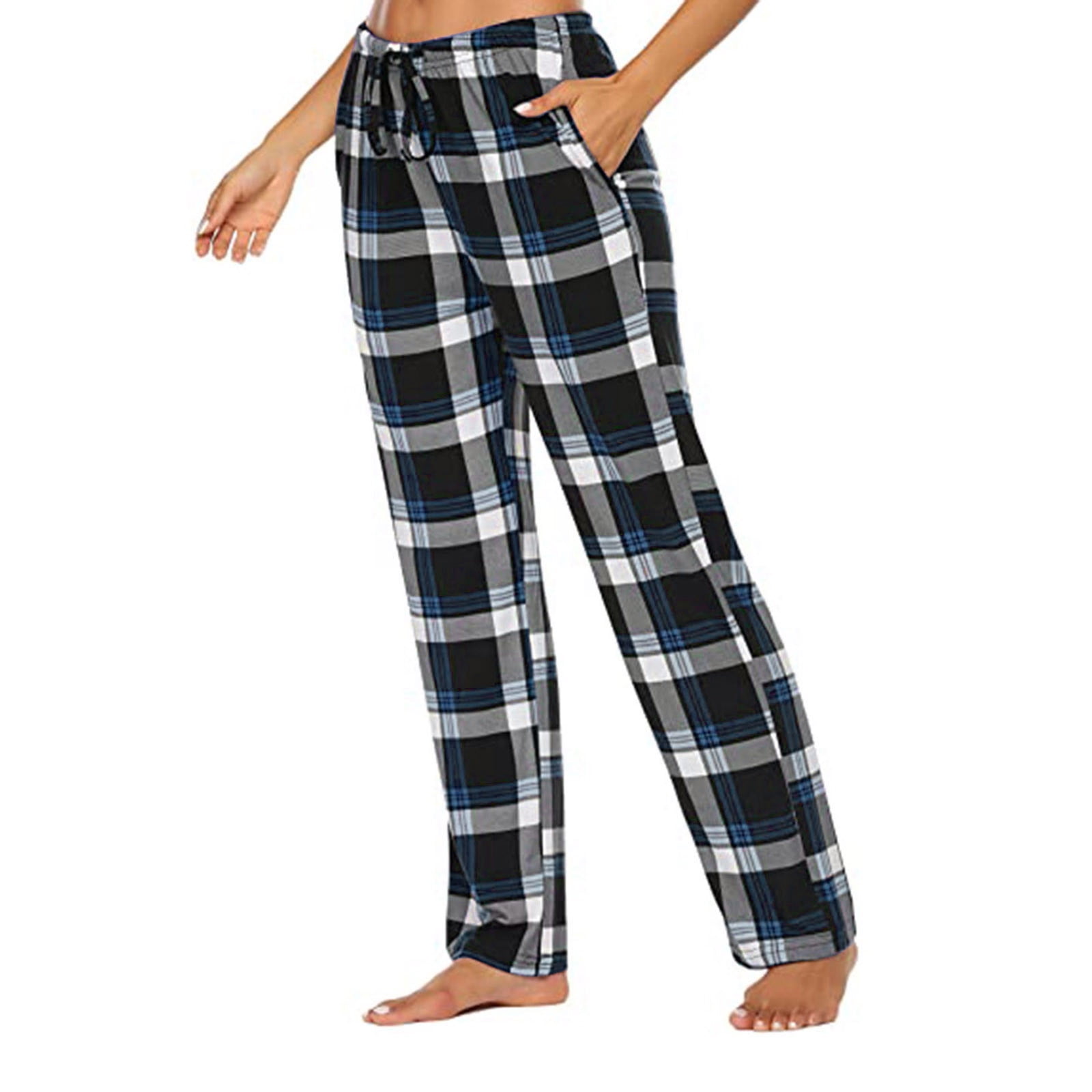 XIAOFFENN Women's and Men's Flannel Pajamas - Plaid Pajama Pants for ...
