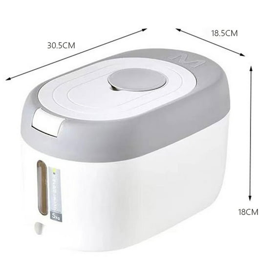 XIAOGUI 5KG/10KG Rice Dispenser Kitchen Organizer And Storage Container Home Box Cereal Jar ...