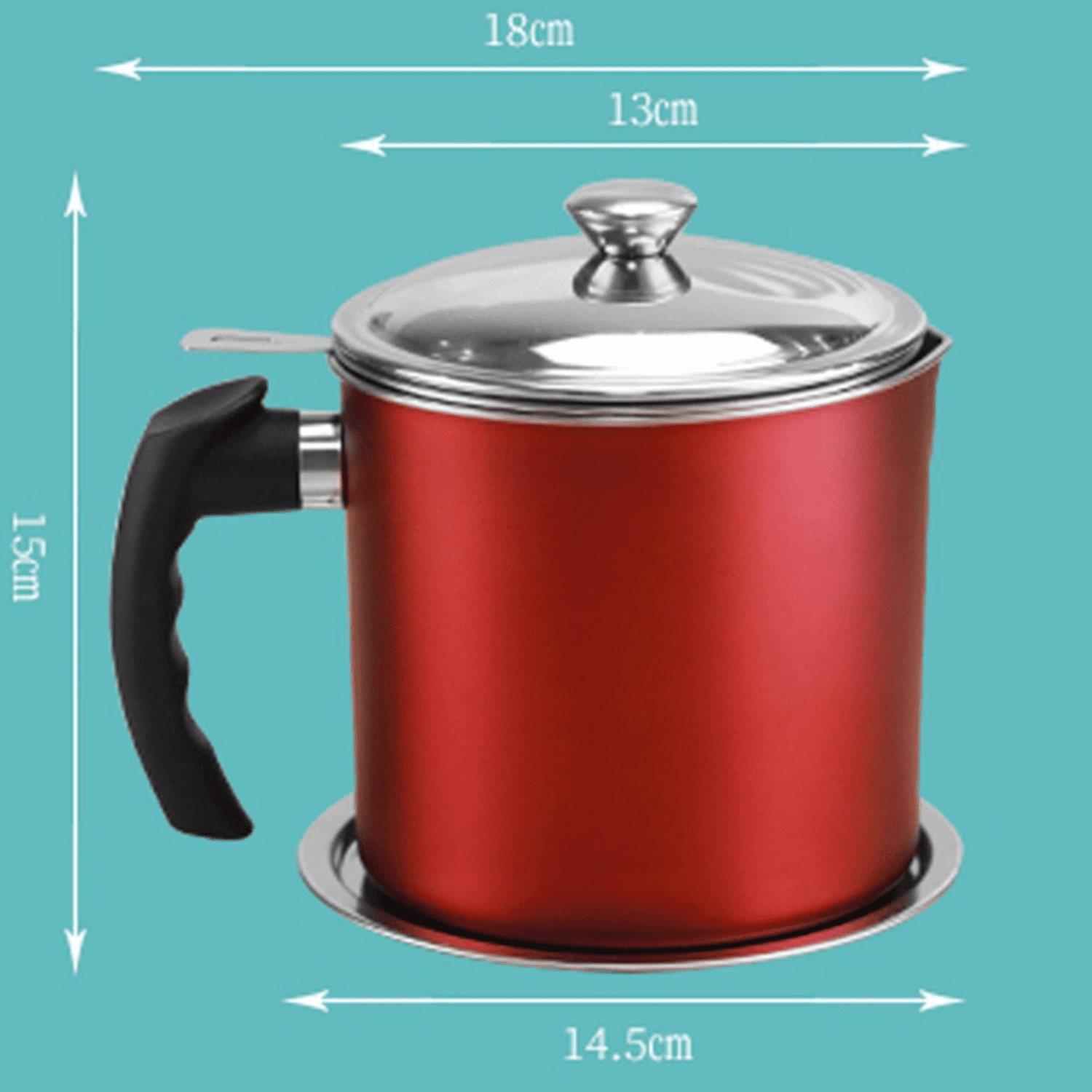 XIAOGZAHUOP 1.4L Stainless Steel Grease Container with Strainer for ...