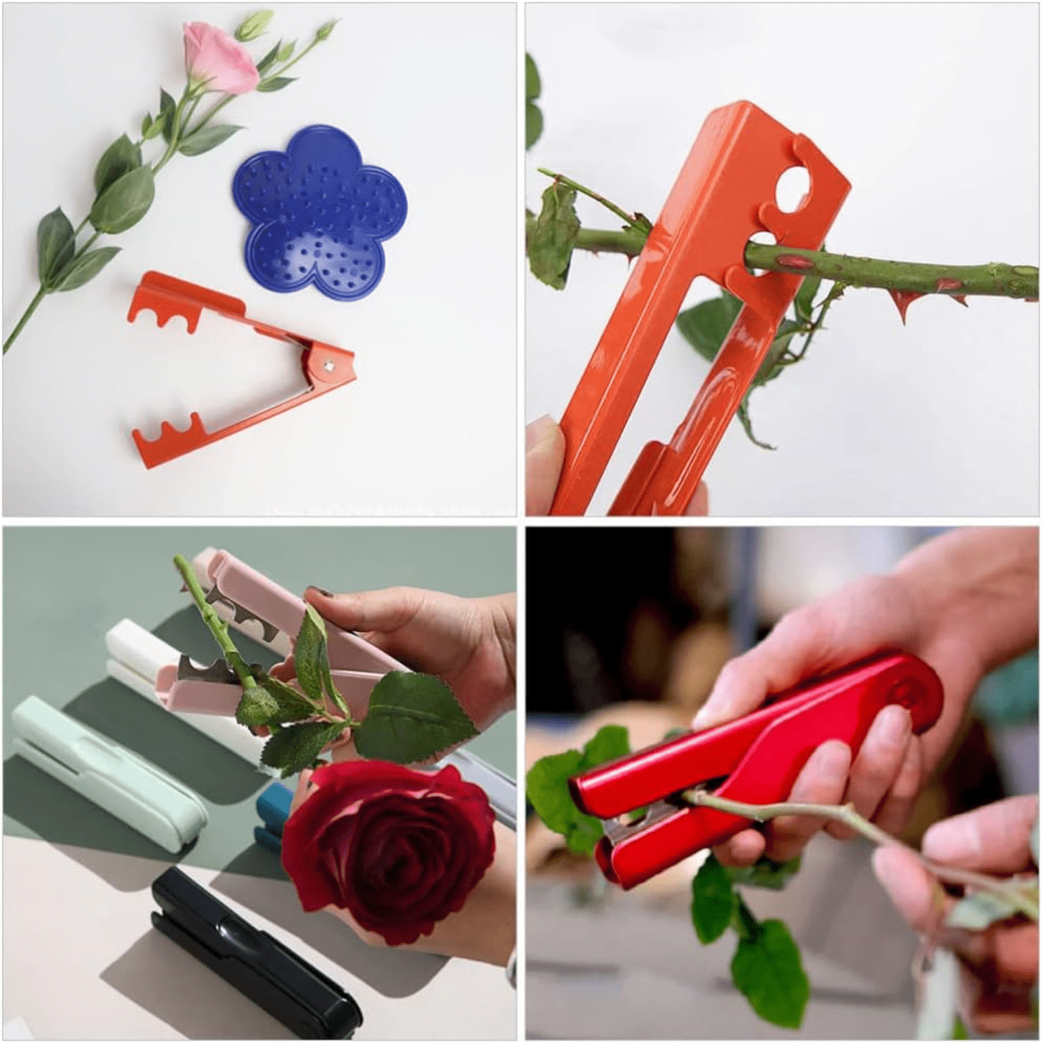 XIAOGZAHUOP 4pcs Beautiful Flower Stems Garden Florist Tools - Metal ...